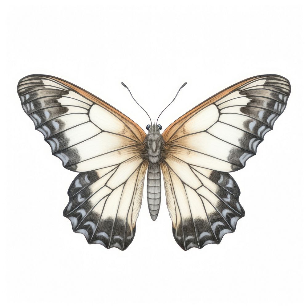 Butterfly drawing animal insect. | Free Photo Illustration - rawpixel