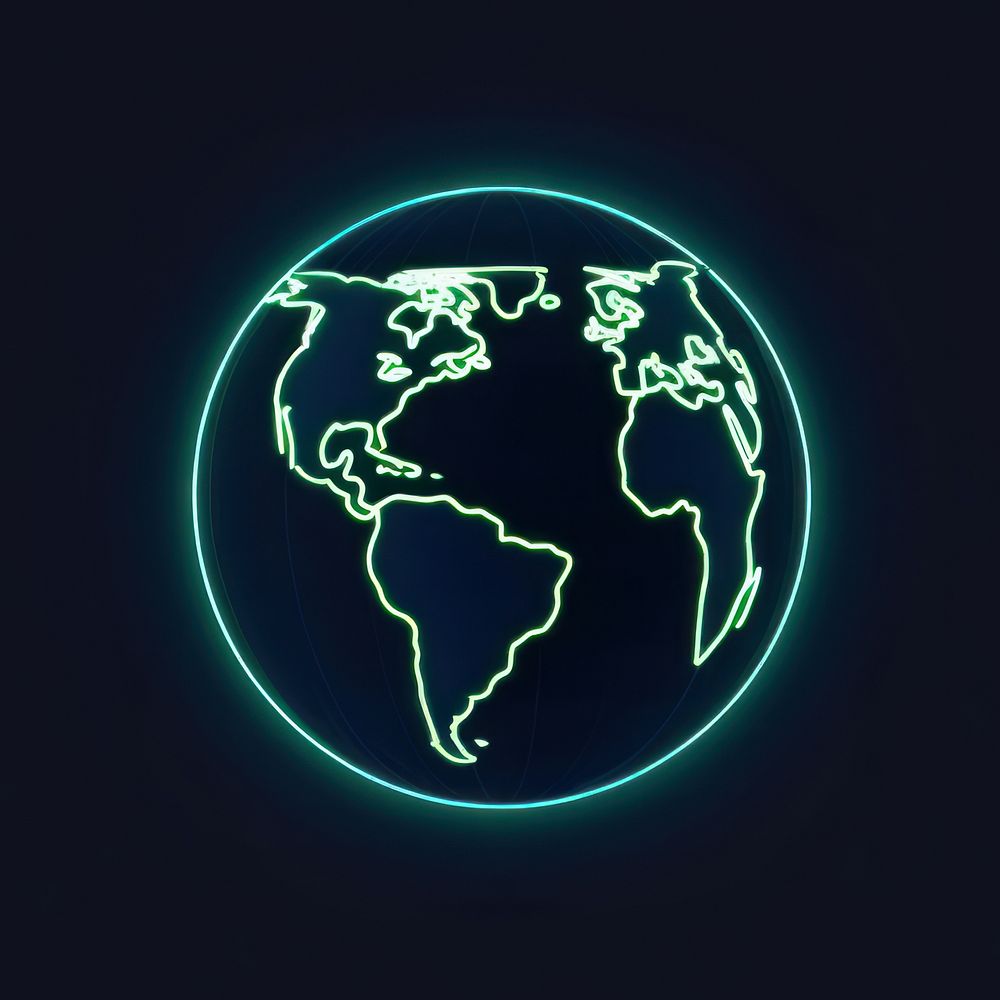 Minimal world icon planet globe | Free Photo Illustration - rawpixel