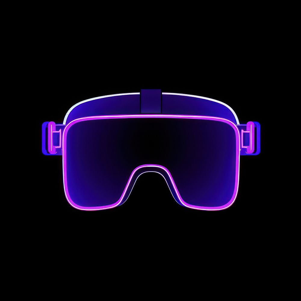 Vr icon purple light neon. | Free Photo Illustration - rawpixel