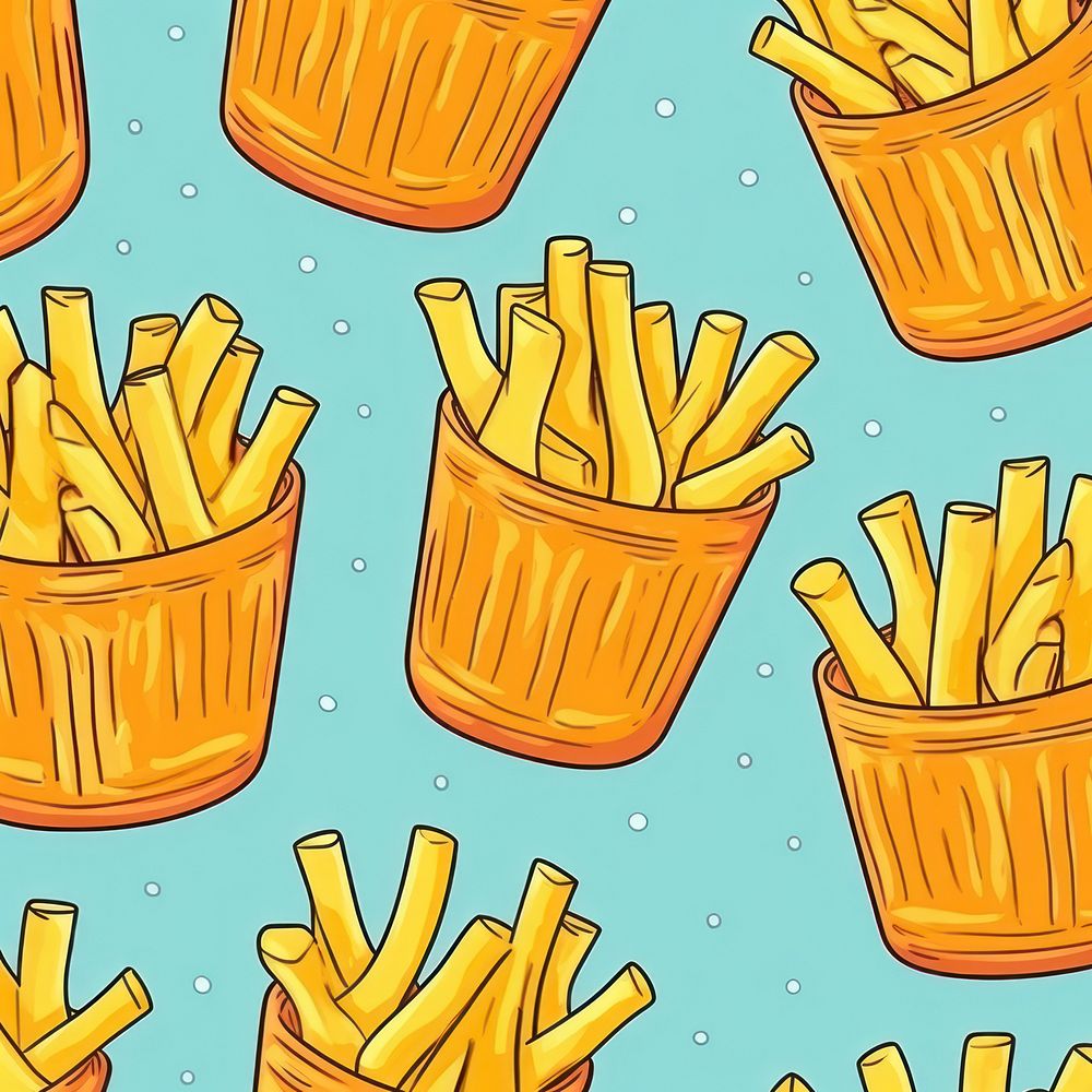 Fries backgrounds pattern food. AI | Free Photo Illustration - rawpixel