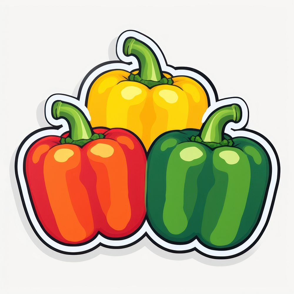Triple color bell peppers vegetable | Premium Photo Illustration - rawpixel