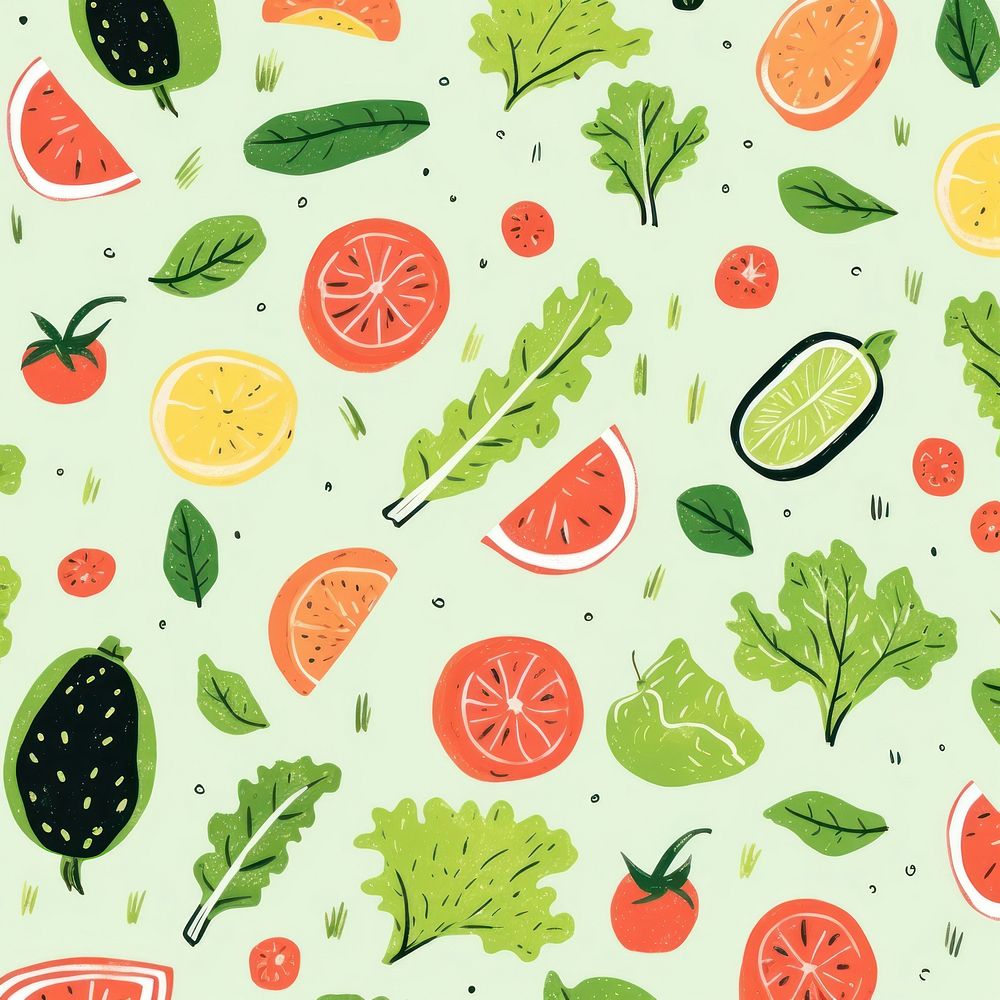 Salad pattern backgrounds vegetable. AI | Premium Photo Illustration ...