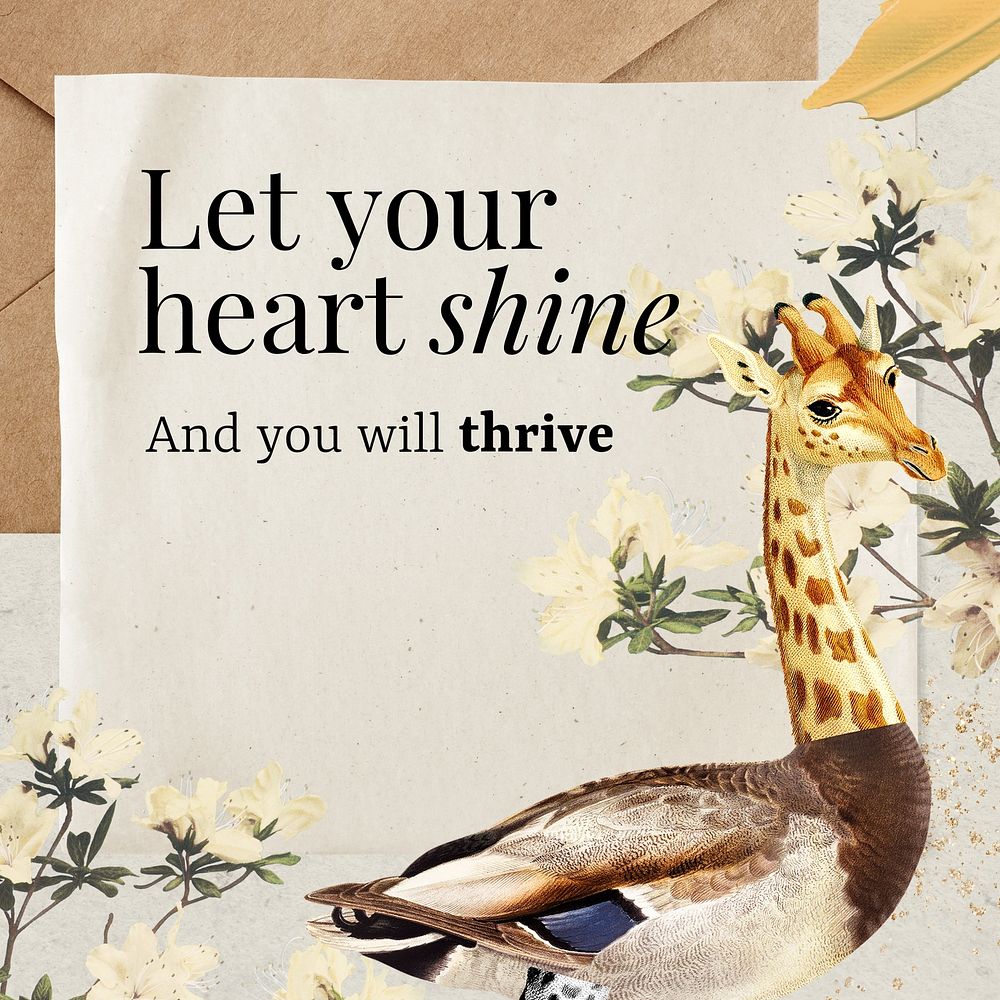 Thriving quote, art collage Instagram | Free Photo - rawpixel