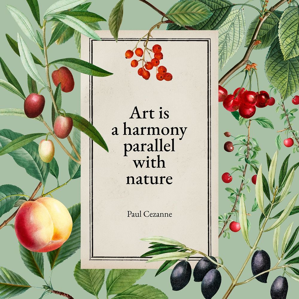 Botanical quote Instagram post template | Free Photo - rawpixel