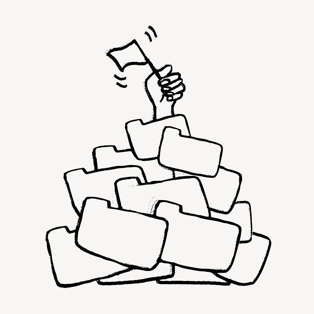 Work overload doodle, illustration vector | Premium Vector - rawpixel