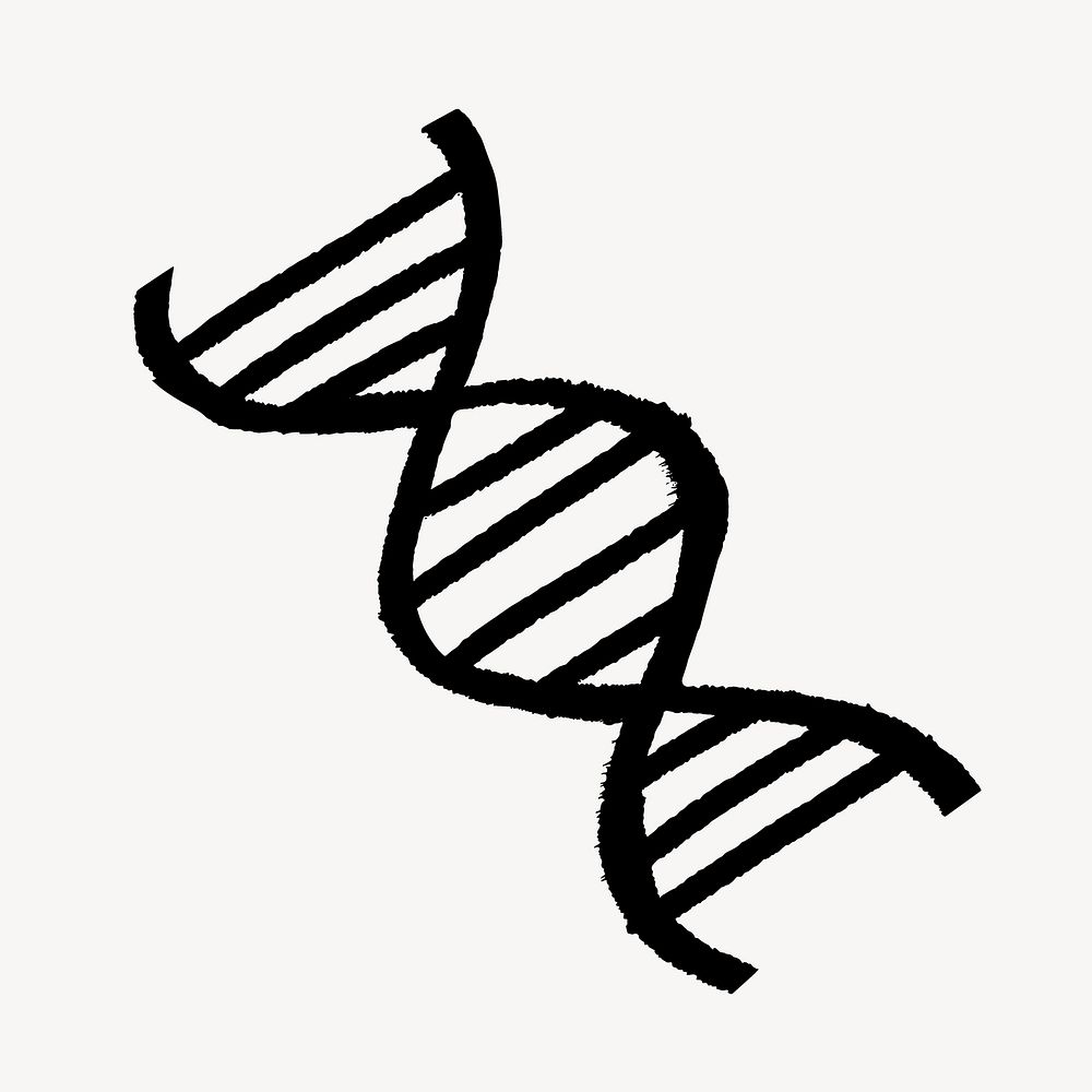 Simple DNA doodle, illustration vector | Free Vector - rawpixel