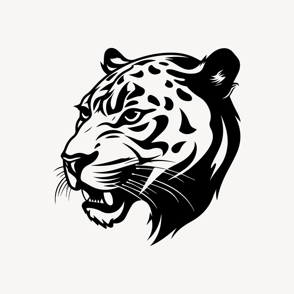 Panther flat old school illustration | Free Vector - rawpixel
