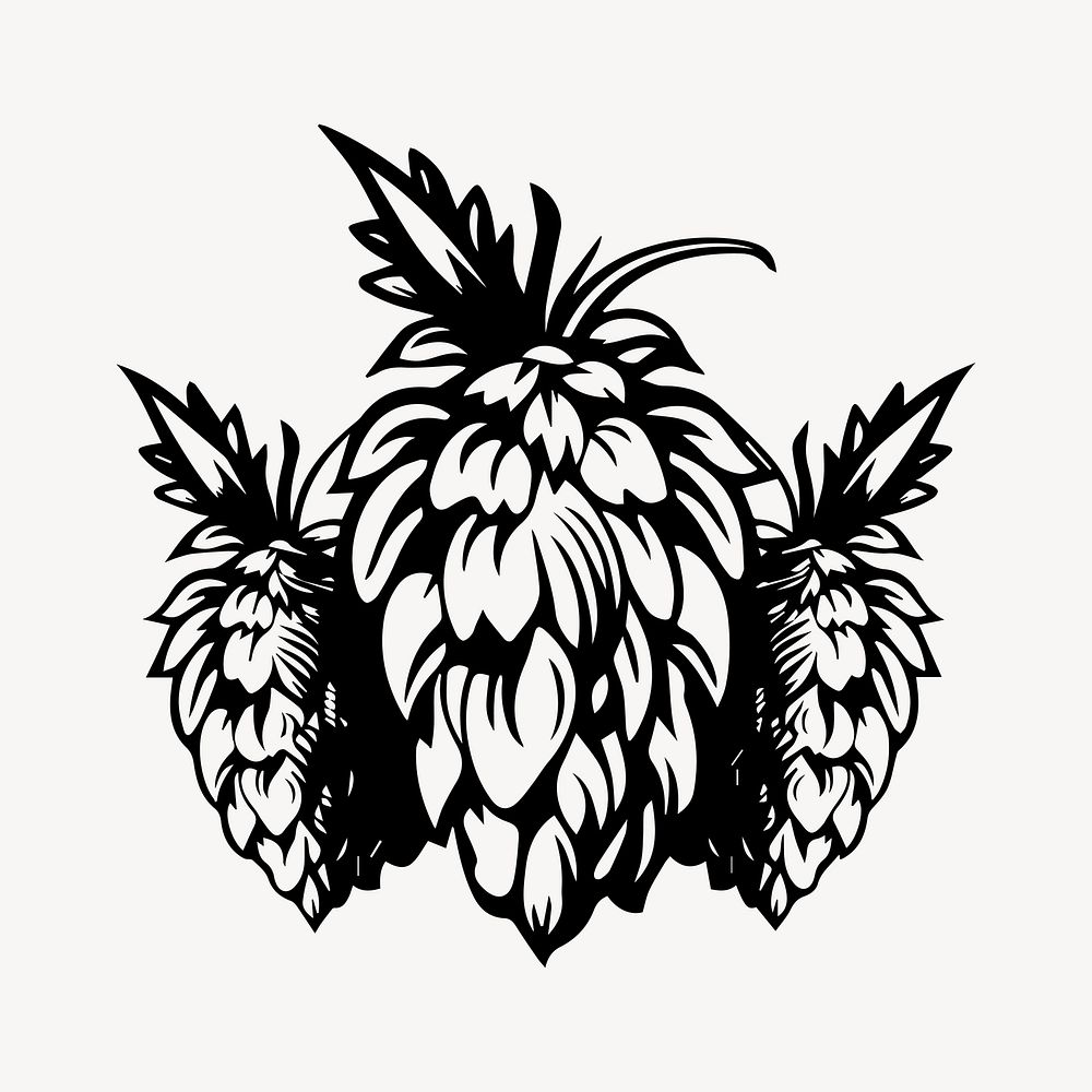 Illustration three stylized hop cones. | Premium Vector - rawpixel