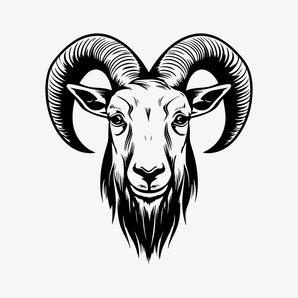 Goat flat old school illustration | Premium Vector - rawpixel