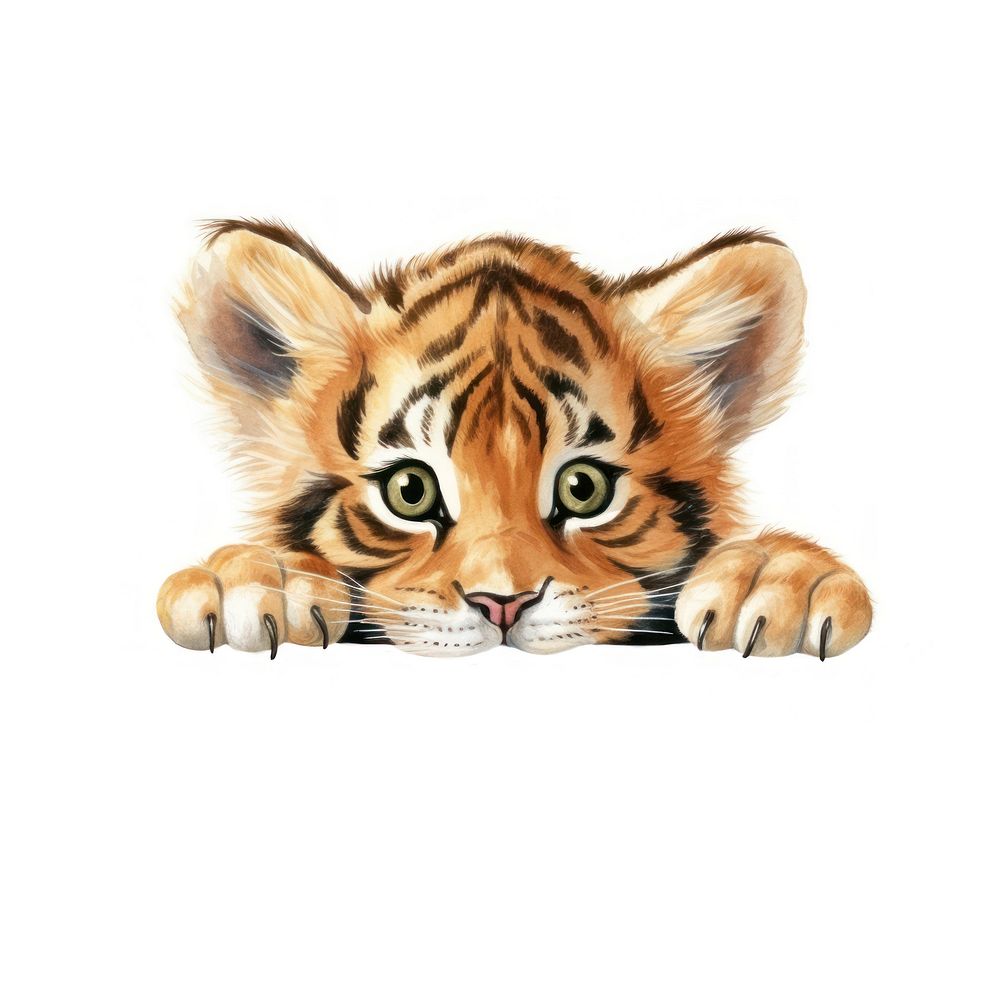 Peeking Tiger showing emotion agitated | Free Photo Illustration - rawpixel