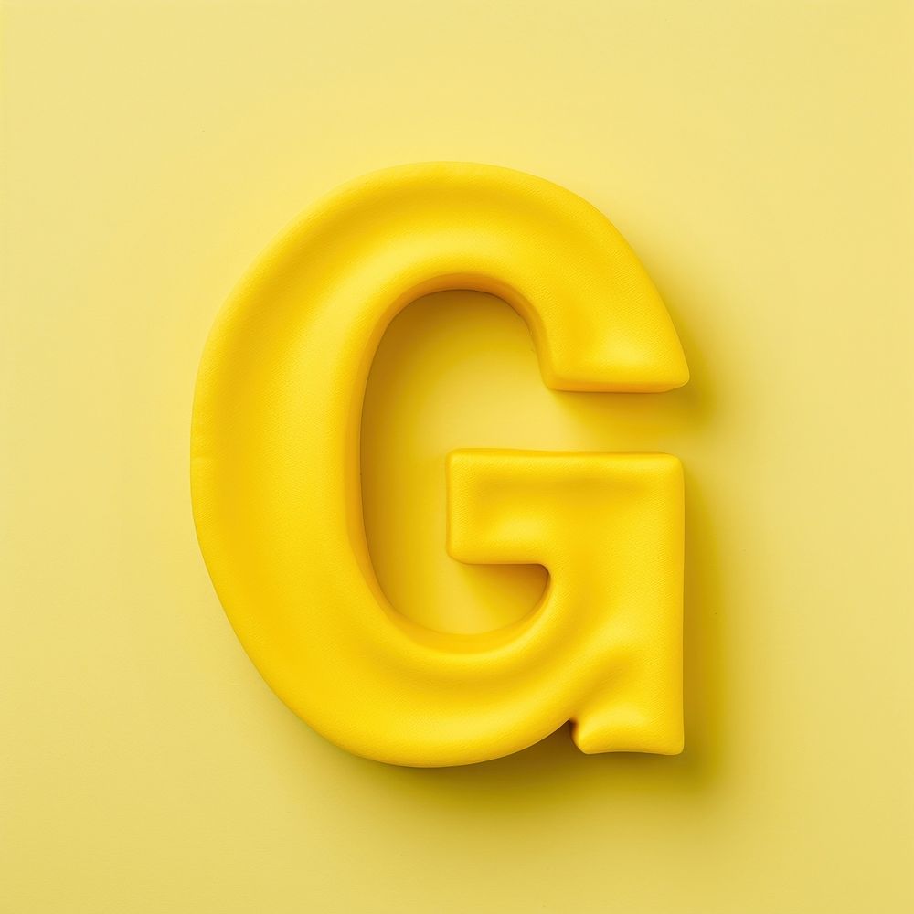 Lowercase g letters plasticine yellow | Free Photo Illustration - rawpixel