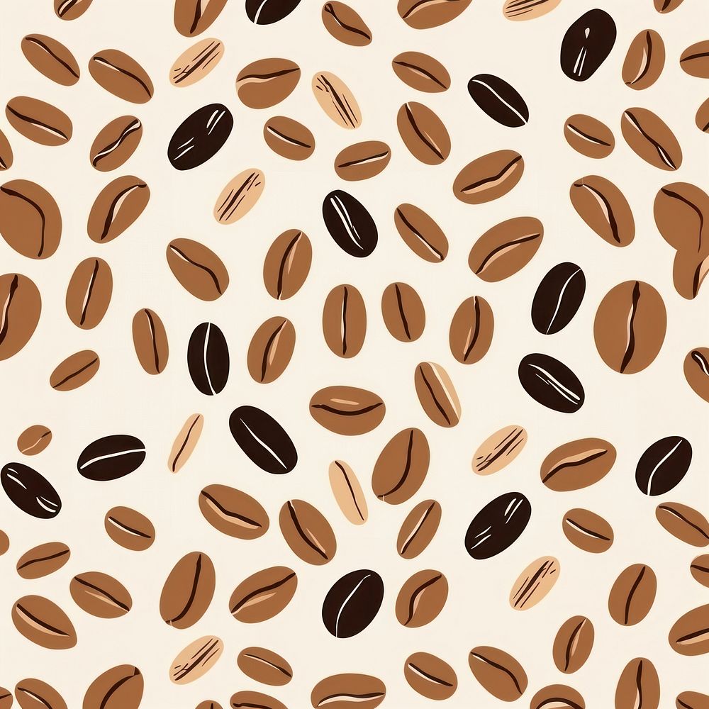 Coffee Beans pattern backgrounds coffee | Premium Photo Illustration ...