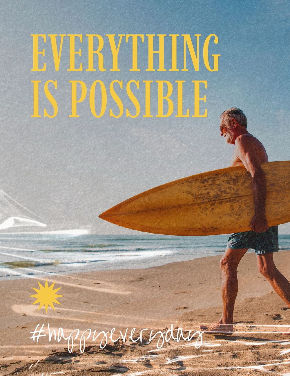 Everything is possible poster template | Free Photo - rawpixel