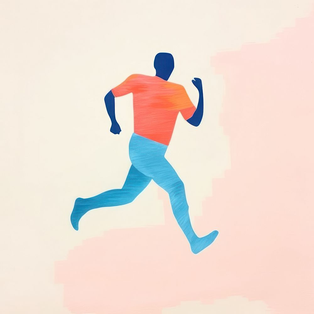 Character running jogging art. | Free Photo Illustration - rawpixel
