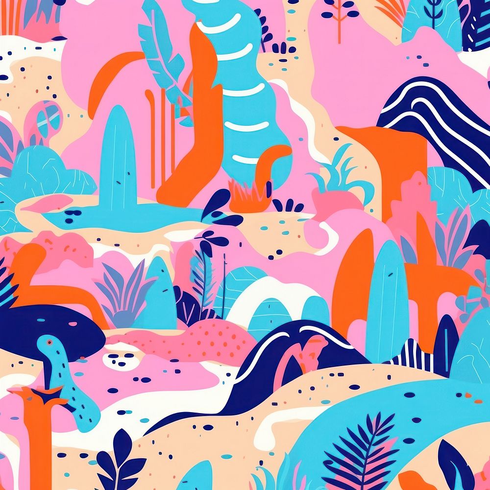 Vibrant bird paradise pattern abstract | Free Photo Illustration - rawpixel