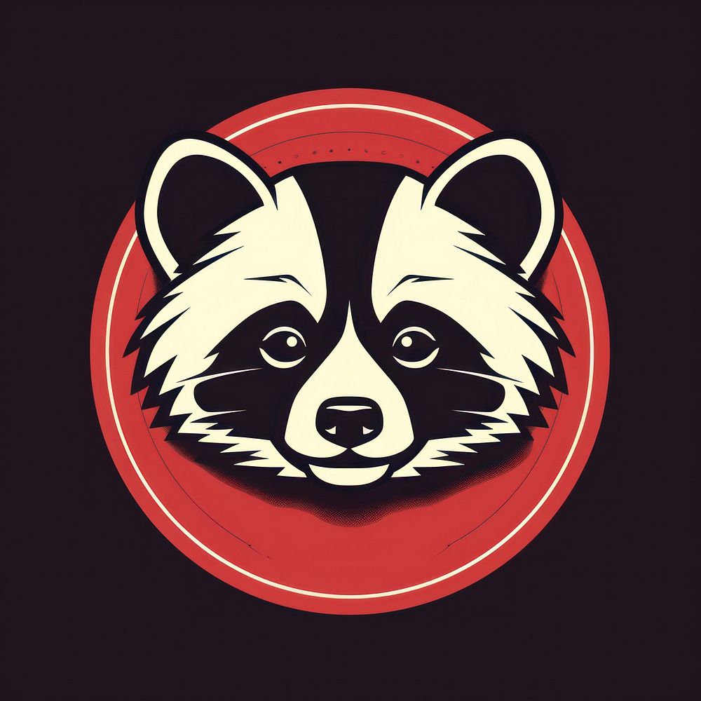 Racoon logo carnivora raccoon. | Free Photo Illustration - rawpixel