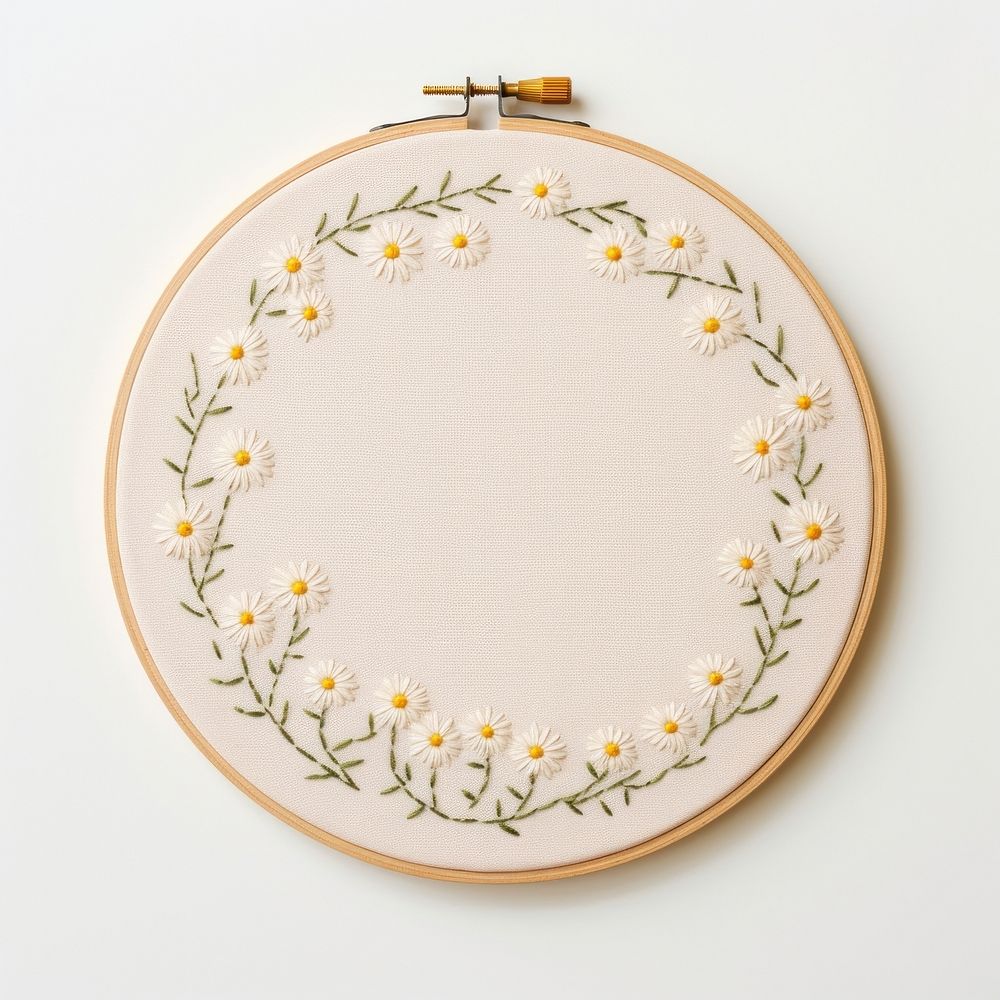 Little daisy circle border embroidery | Free Photo - rawpixel
