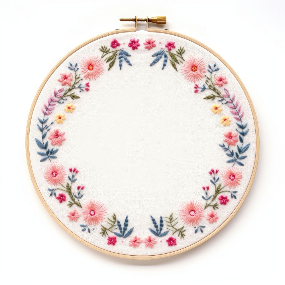 Little Easter round border embroidery | Free Photo - rawpixel