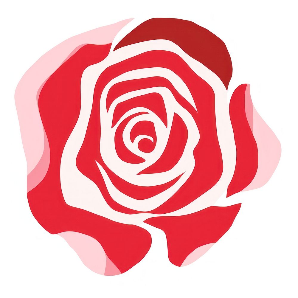 Red rose flower shape plant. | Free Photo Illustration - rawpixel