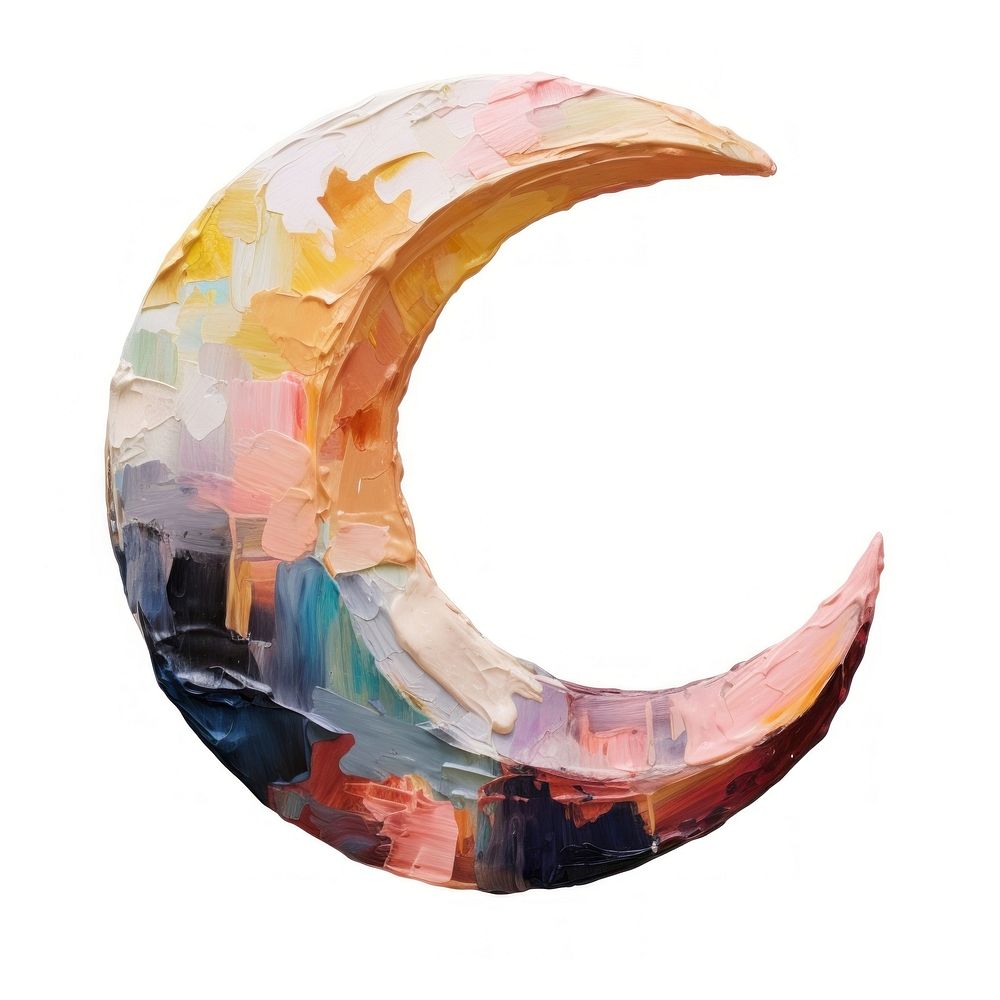 Cresent moon painting shape art. | Premium Photo Illustration - rawpixel