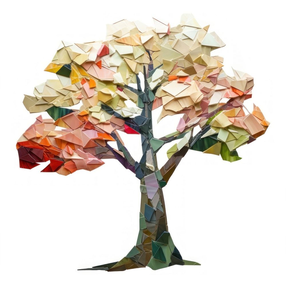 Tree paper art white background. | Premium Photo Illustration - rawpixel