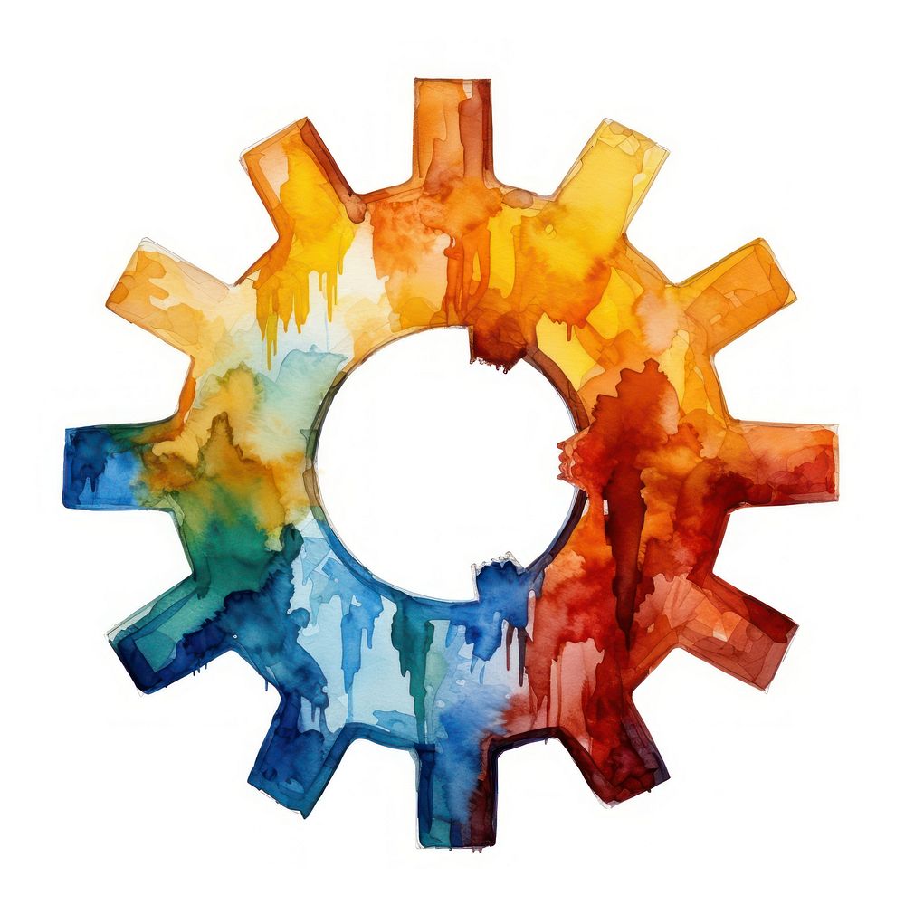 Gear shape white background creativity. | Premium Photo Illustration ...