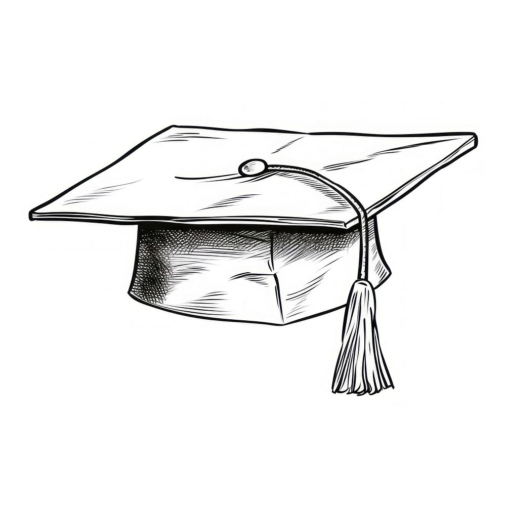 Graduation hat sketch drawing line. | Free Photo Illustration - rawpixel