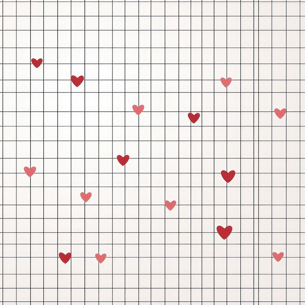Grid pattern backgrounds heart paper. | Free Photo Illustration - rawpixel