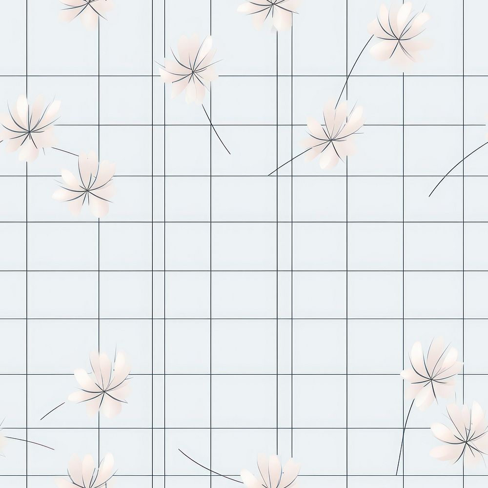 Grid pattern flower tile backgrounds. | Premium Photo Illustration ...