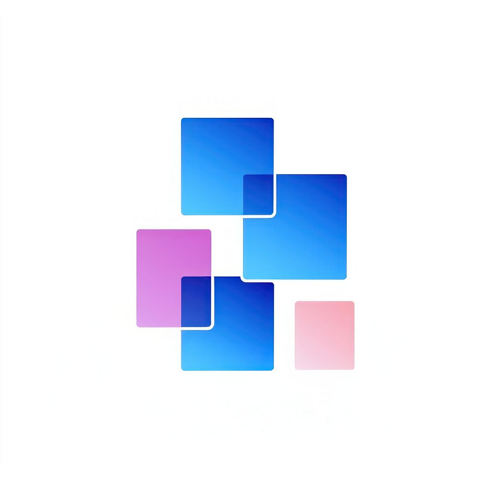 Modular graphic logo blue white | Free Photo Illustration - rawpixel