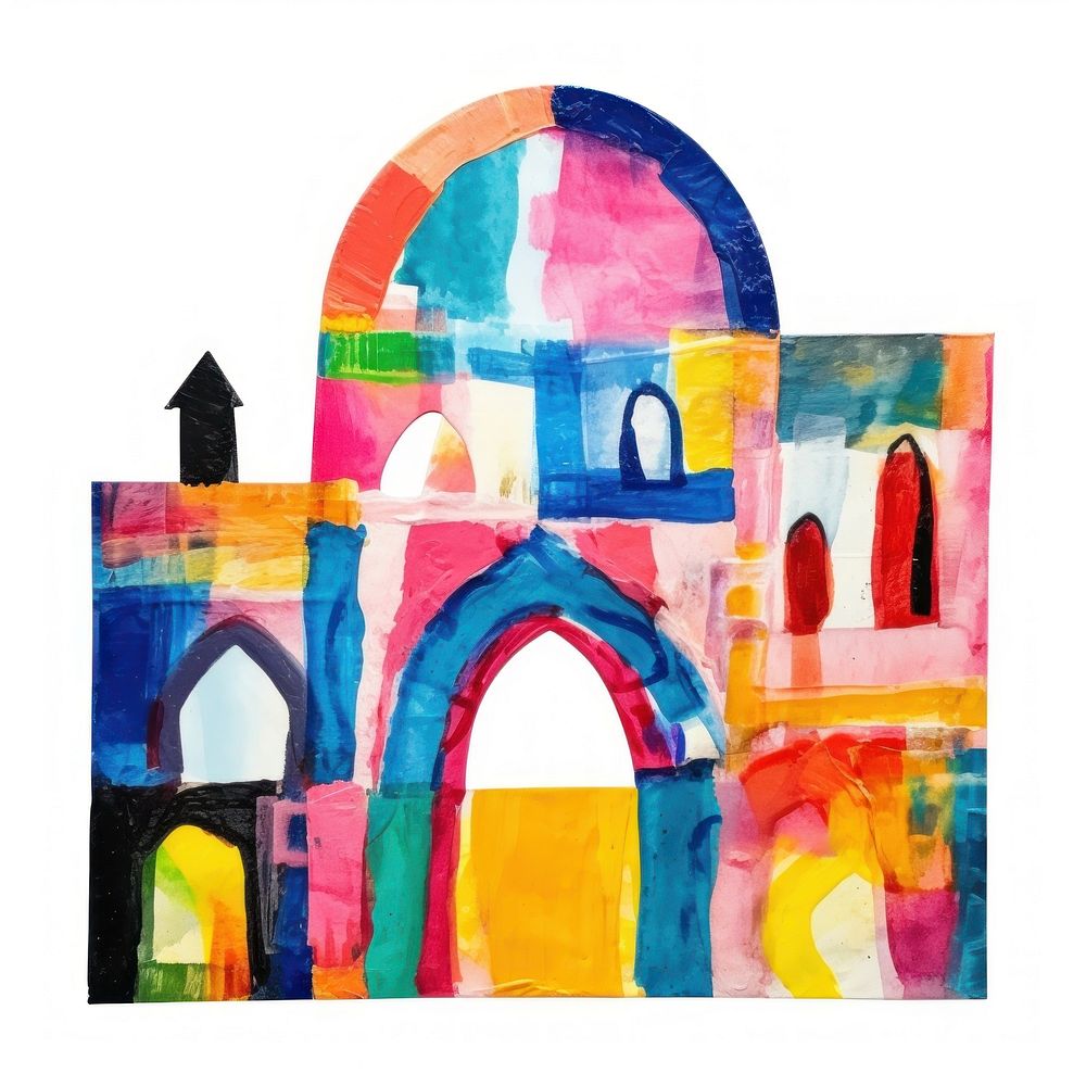 Mosque painting collage architecture. | Free Photo Illustration - rawpixel