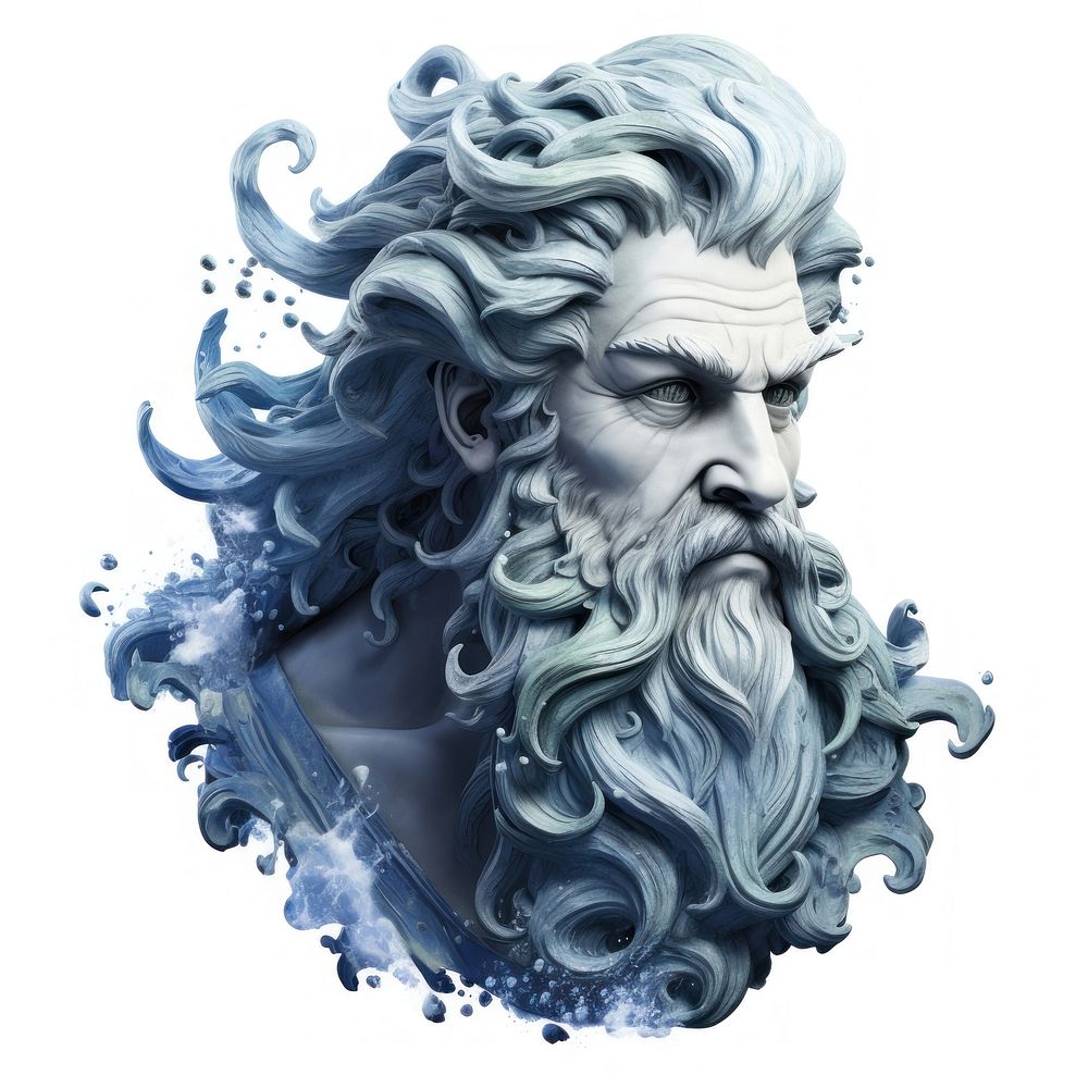 Neptune portrait sketch photo. AI | Premium Photo - rawpixel