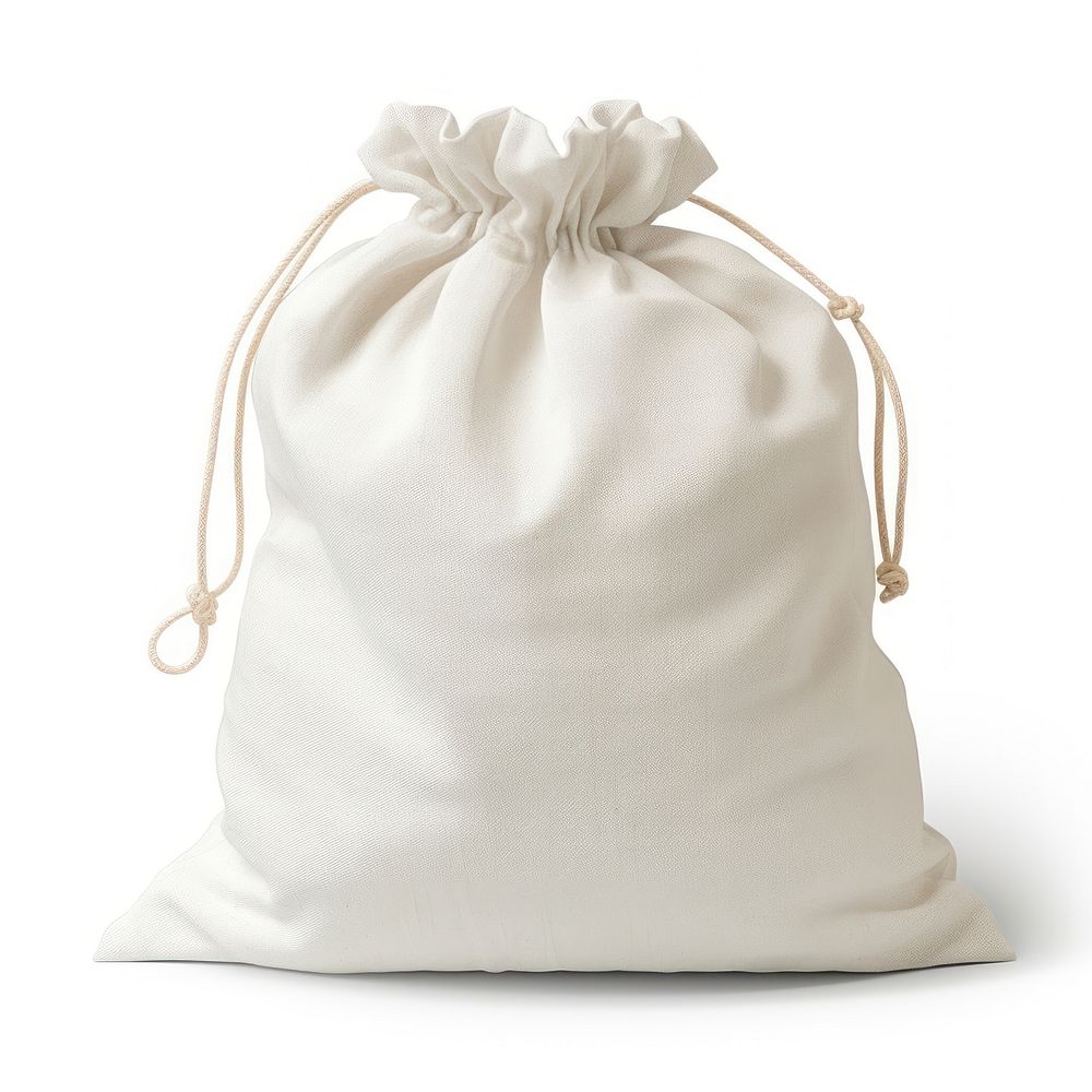 white organic linen cotton sack | Premium Photo - rawpixel
