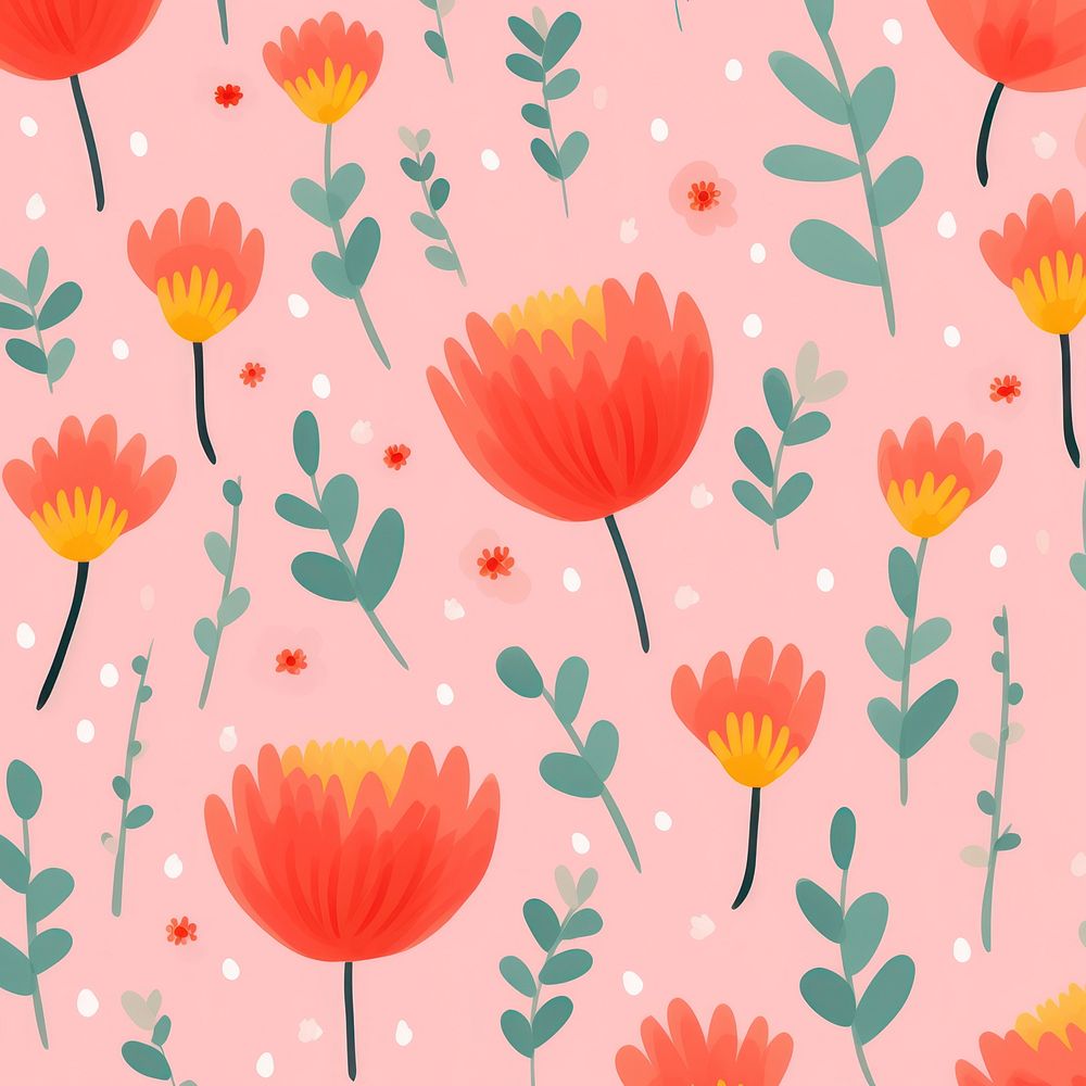 Flower pattern backgrounds petal plant. | Free Photo Illustration - rawpixel