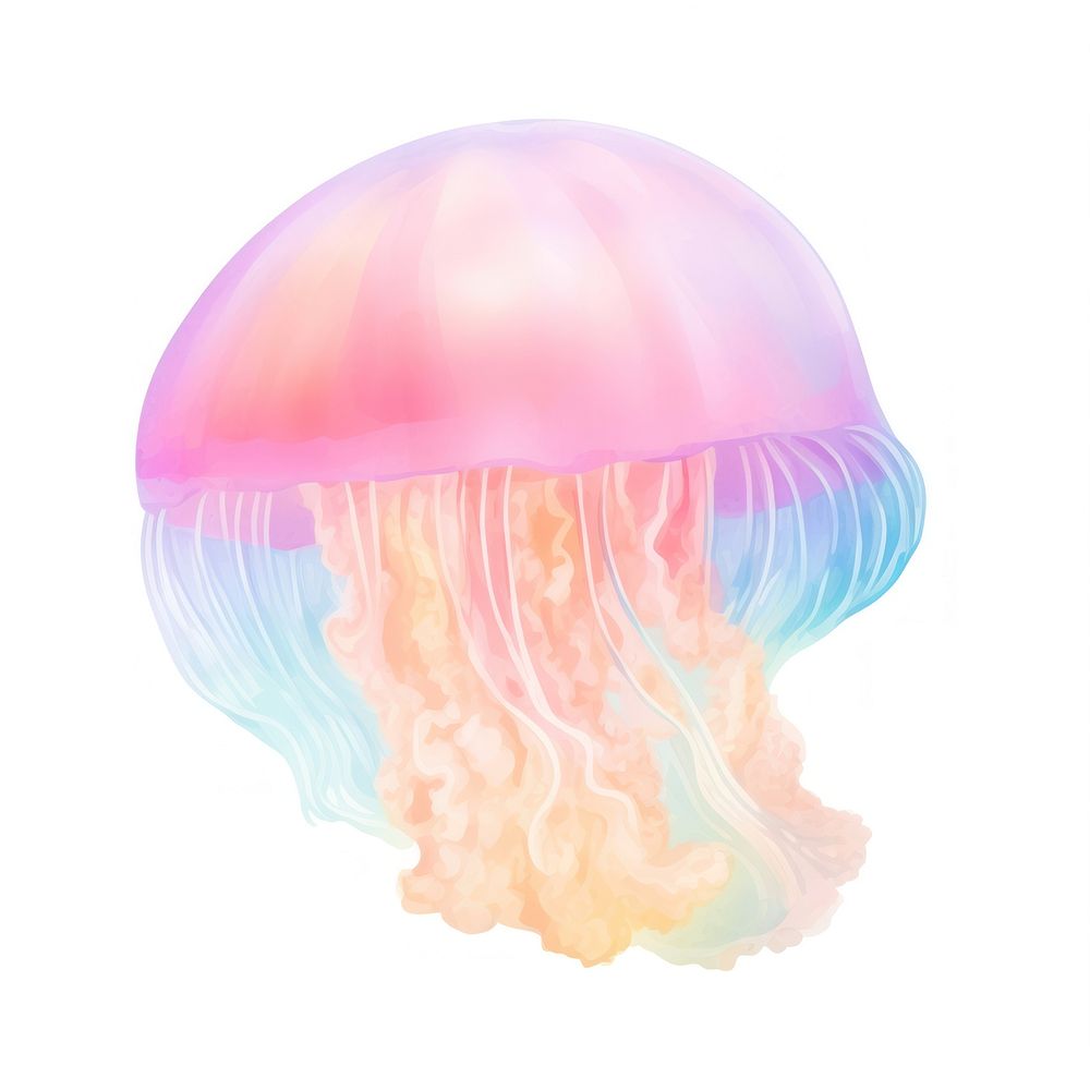 Jellyfish white background invertebrate translucent. | Free Photo ...