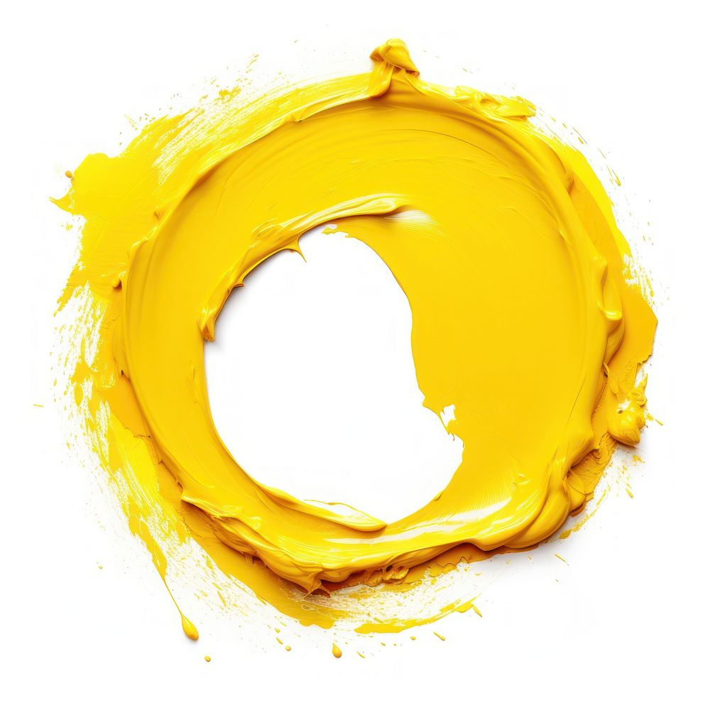 Yellow thick paint stroke circle | Free Photo - rawpixel