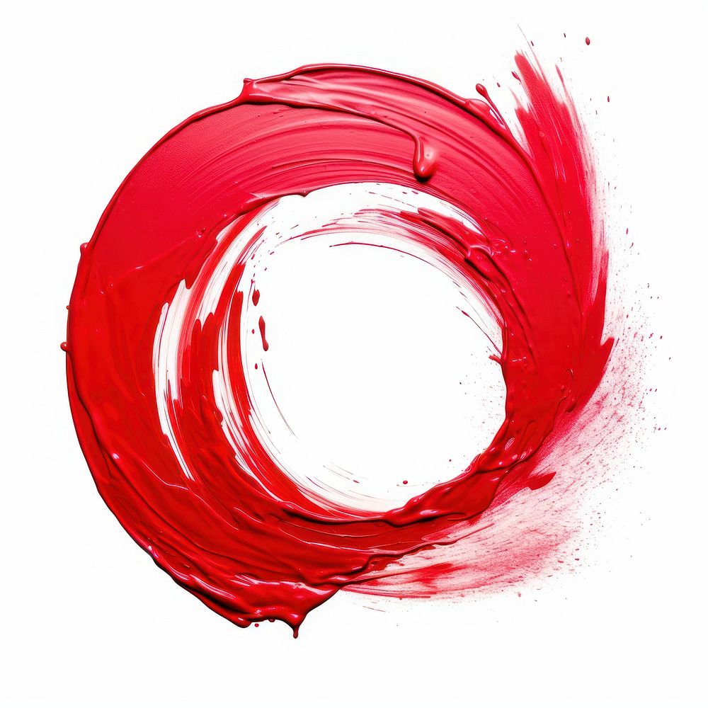 Flat red paint brushstroke circle | Free Photo - rawpixel