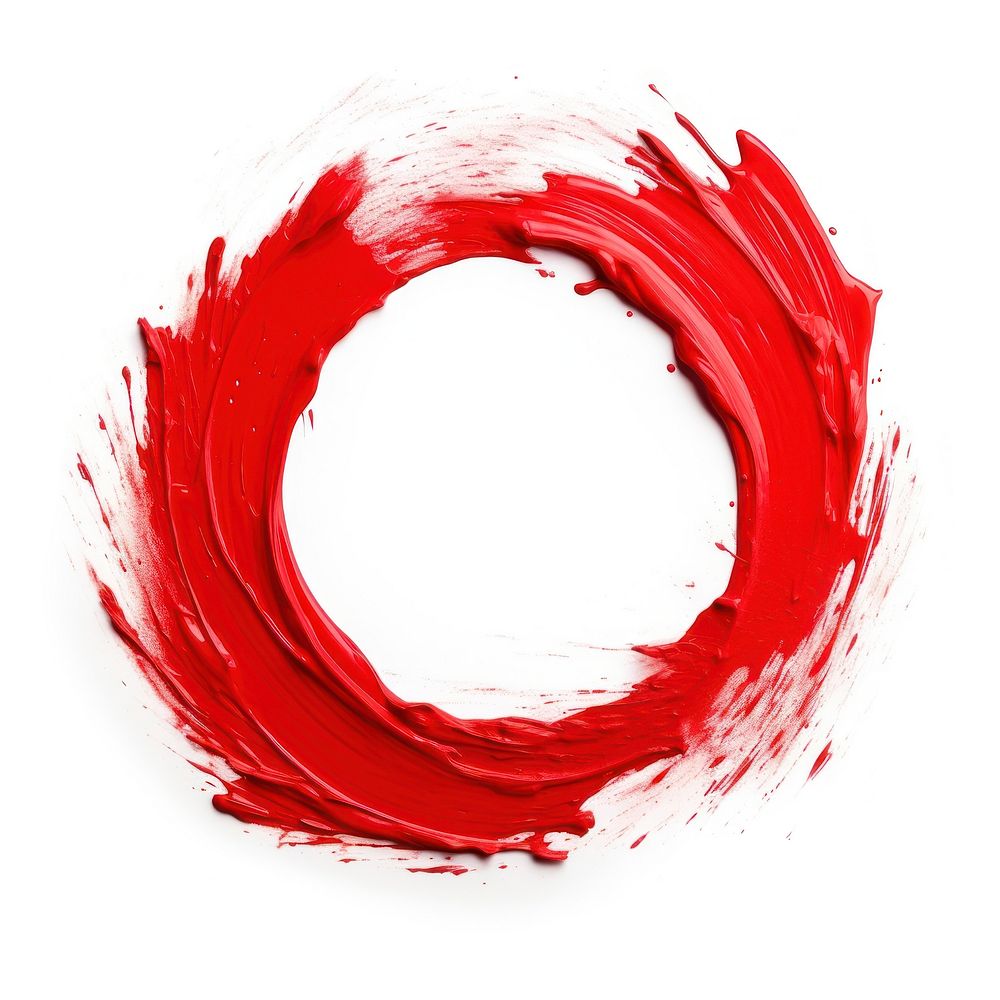 Flat red paint brushstroke circle | Free Photo - rawpixel