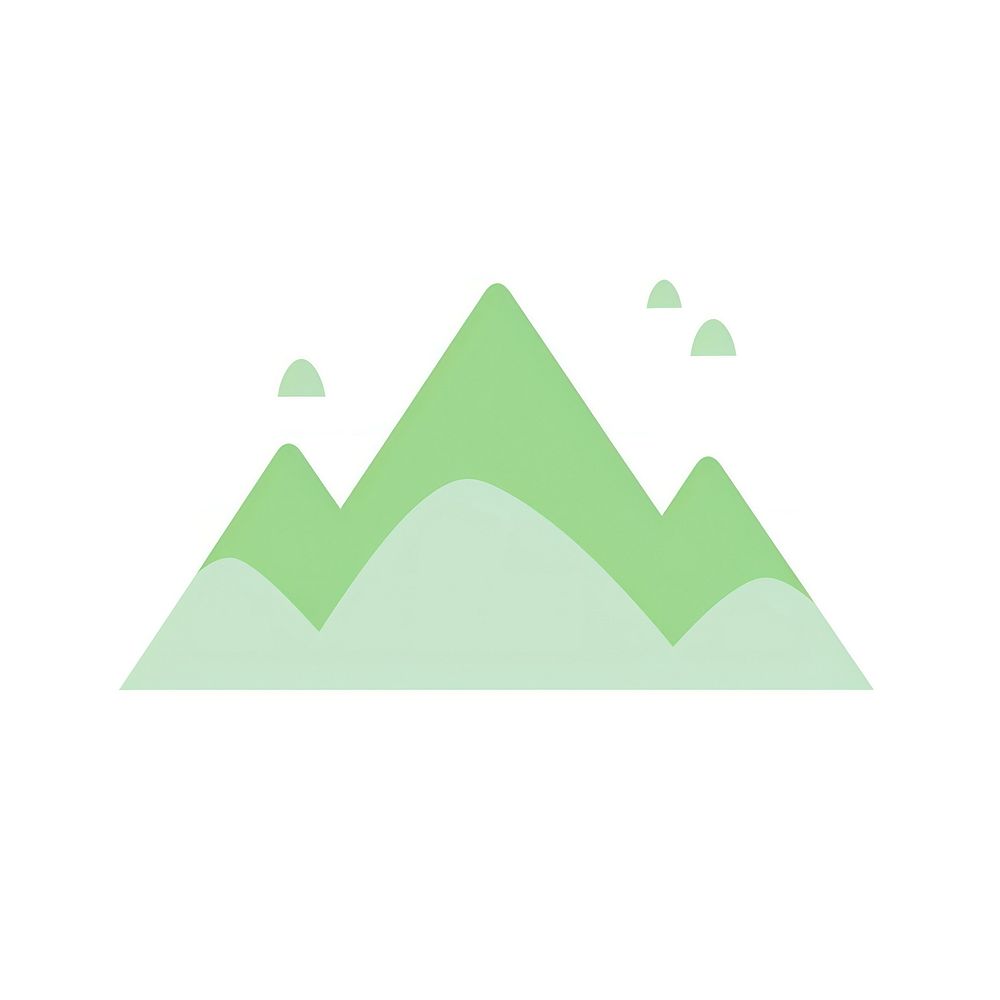 Green mountain triangle nature symbol. | Free Photo Illustration - rawpixel