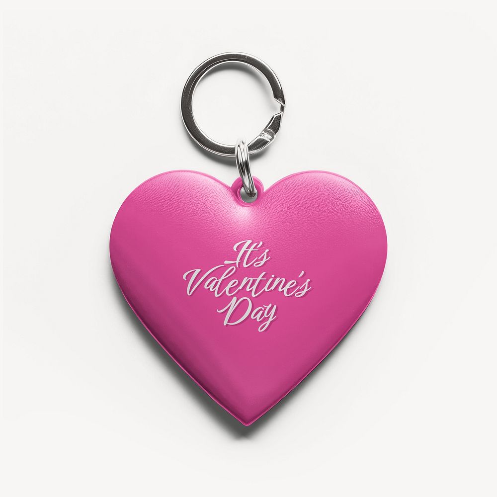 Pink heart keychain mockup psd | Premium PSD Mockup - rawpixel