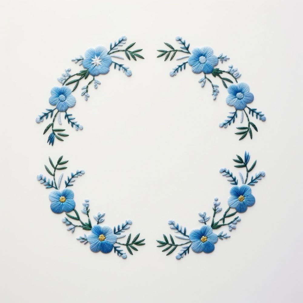 Little Blue flower circle border | Free Photo - rawpixel