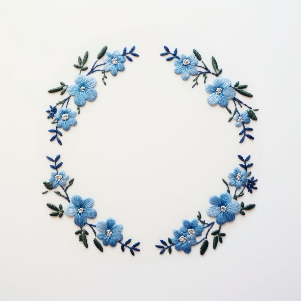 Little Blue flower circle border | Free Photo - rawpixel