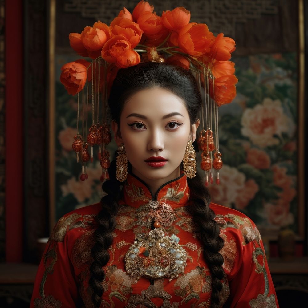 Chinese woman portrait adult photo. | Free Photo - rawpixel