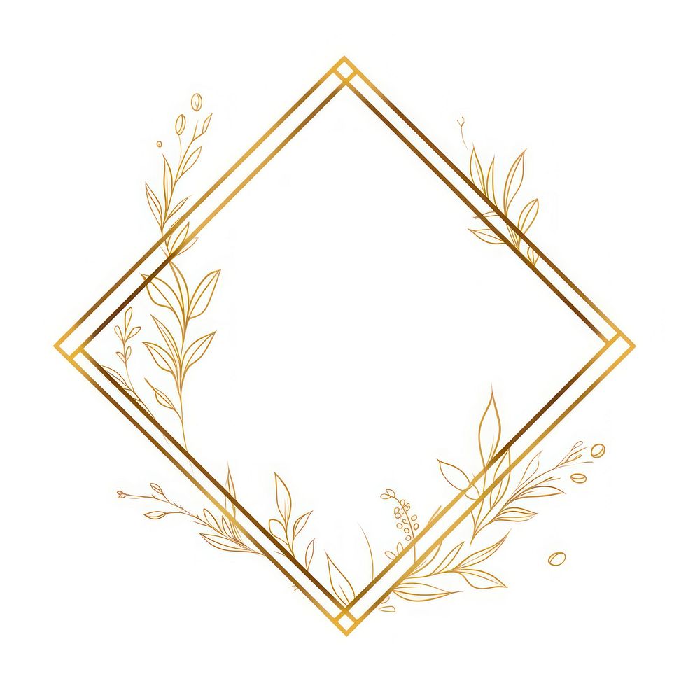 Diamond pattern frame gold. AI | Premium Photo Illustration - rawpixel
