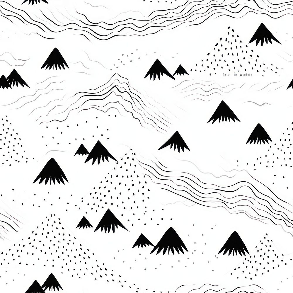 Mountain pattern backgrounds drawing. AI | Free Photo Illustration ...