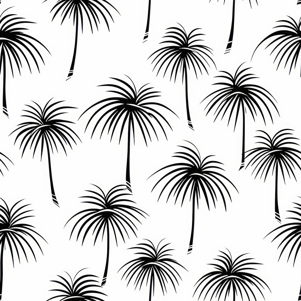 Palm tree pattern backgrounds drawing. | Premium Photo Illustration ...