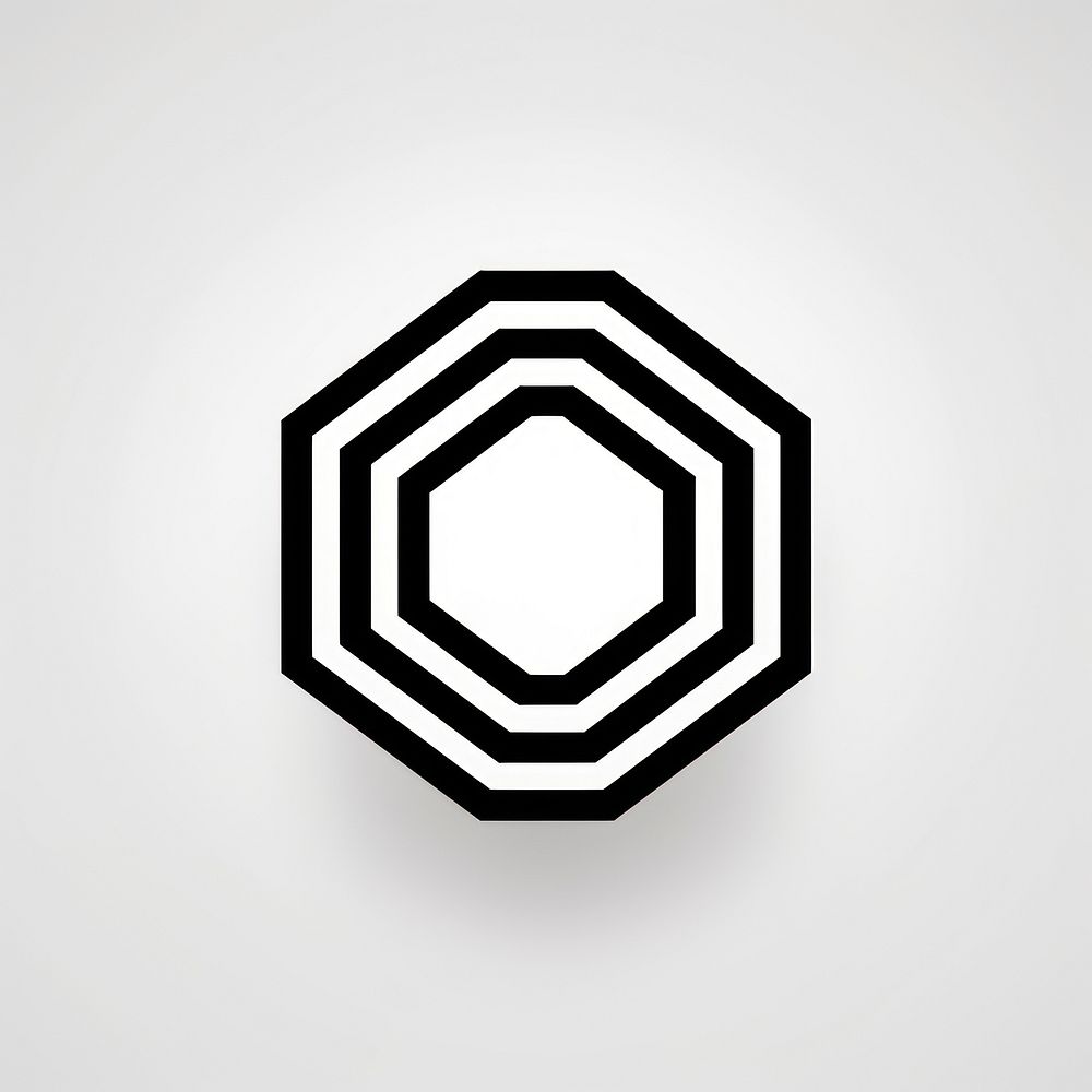 Octagon shape black white. AI | Free Photo Illustration - rawpixel