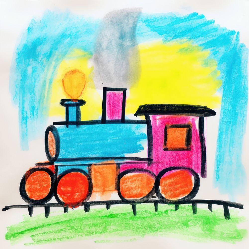 Train train painting vehicle. AI | Free Photo Illustration - rawpixel