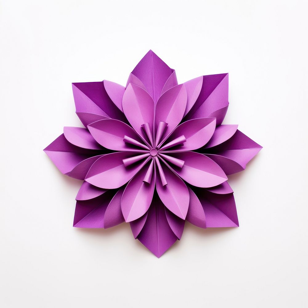 Purple flower origami paper plant. | Premium Photo - rawpixel