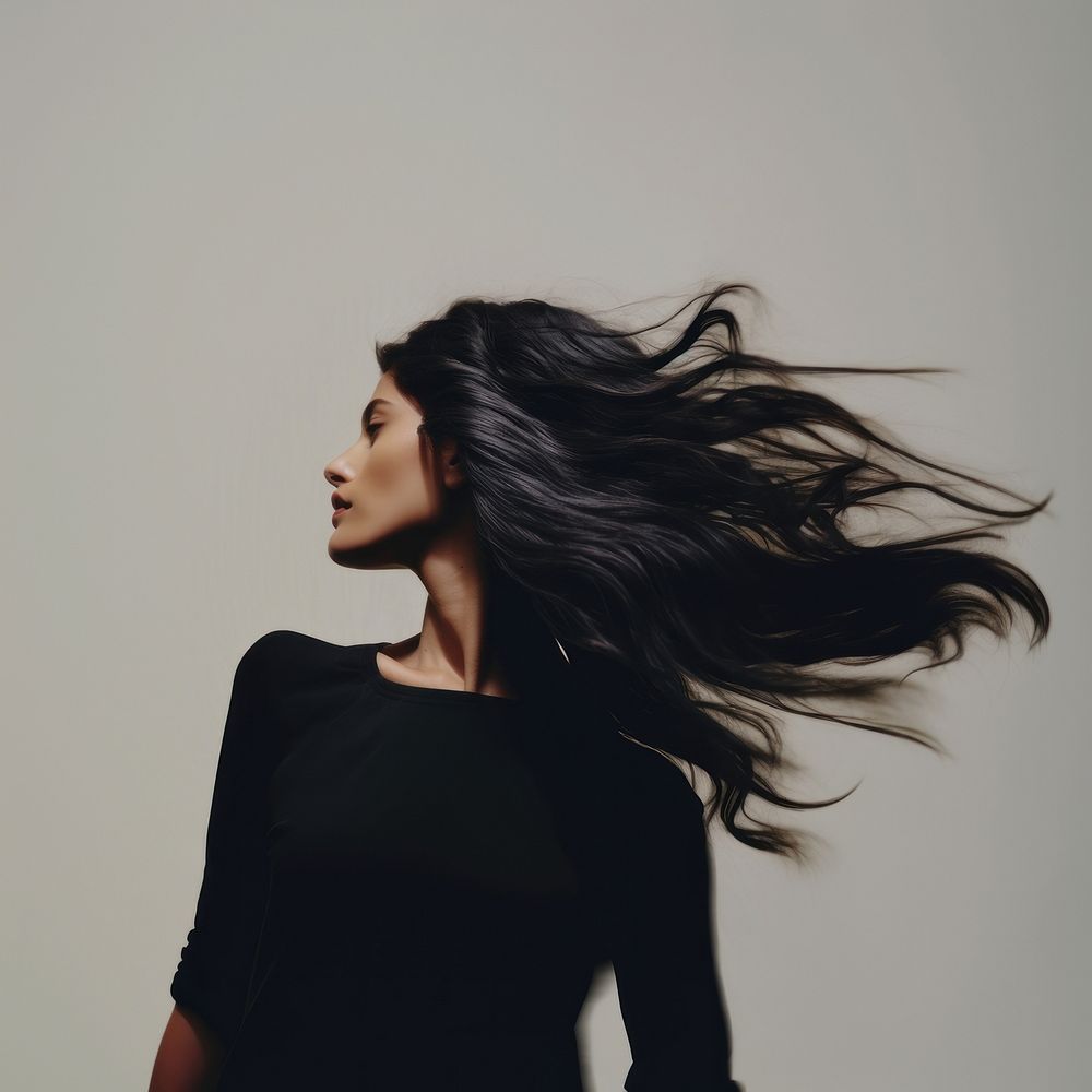 woman doing her hair motion | Premium Photo - rawpixel